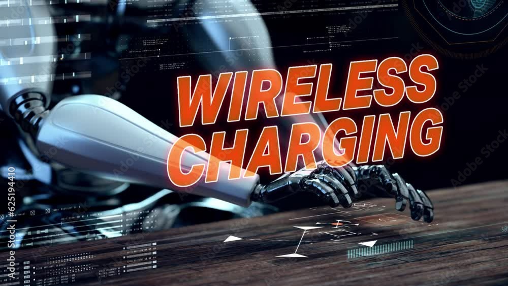 Vídeo do Stock: Wireless Charging type / text animated and integrated ...