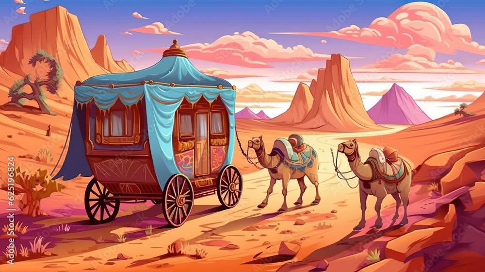 Abstract background silk road. Illustration that depicts the diverse ...