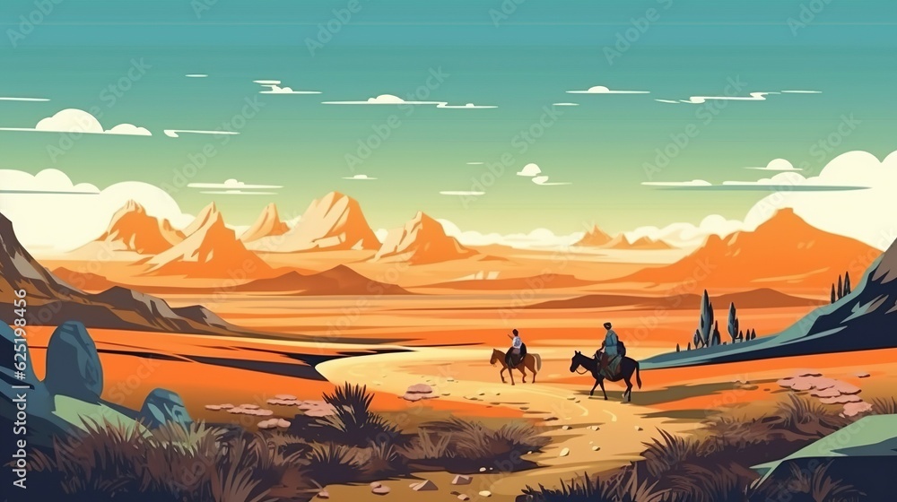 Abstract background Mongol empire. Illustration that portrays the might ...