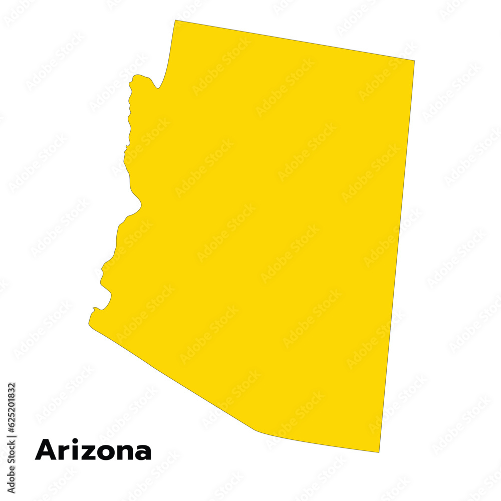 Arizona map. USA flag. USA map Stock Vector | Adobe Stock