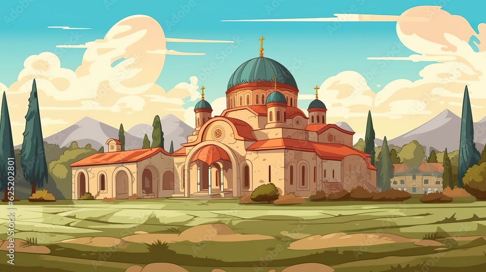 Abstract background Byzantine Empire. Banner design adorned with a ...