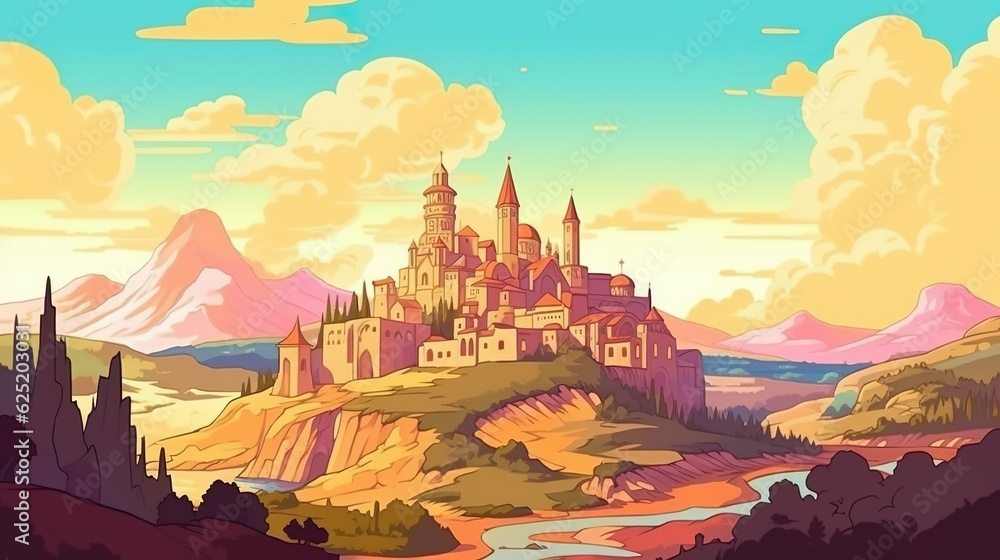 Abstract background Medieval crusades. Captivating design showcasing a ...