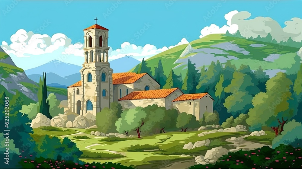 Abstract background Medieval crusades. An artistically rendered ...