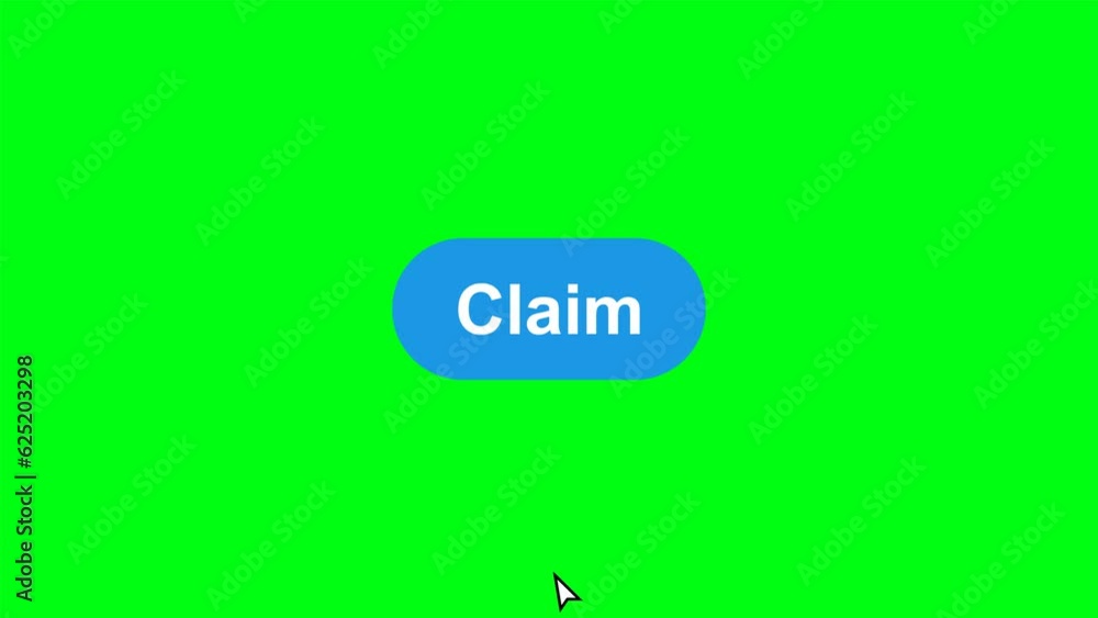 simple animation of cursor icon clicking claim button. pack of animated ...