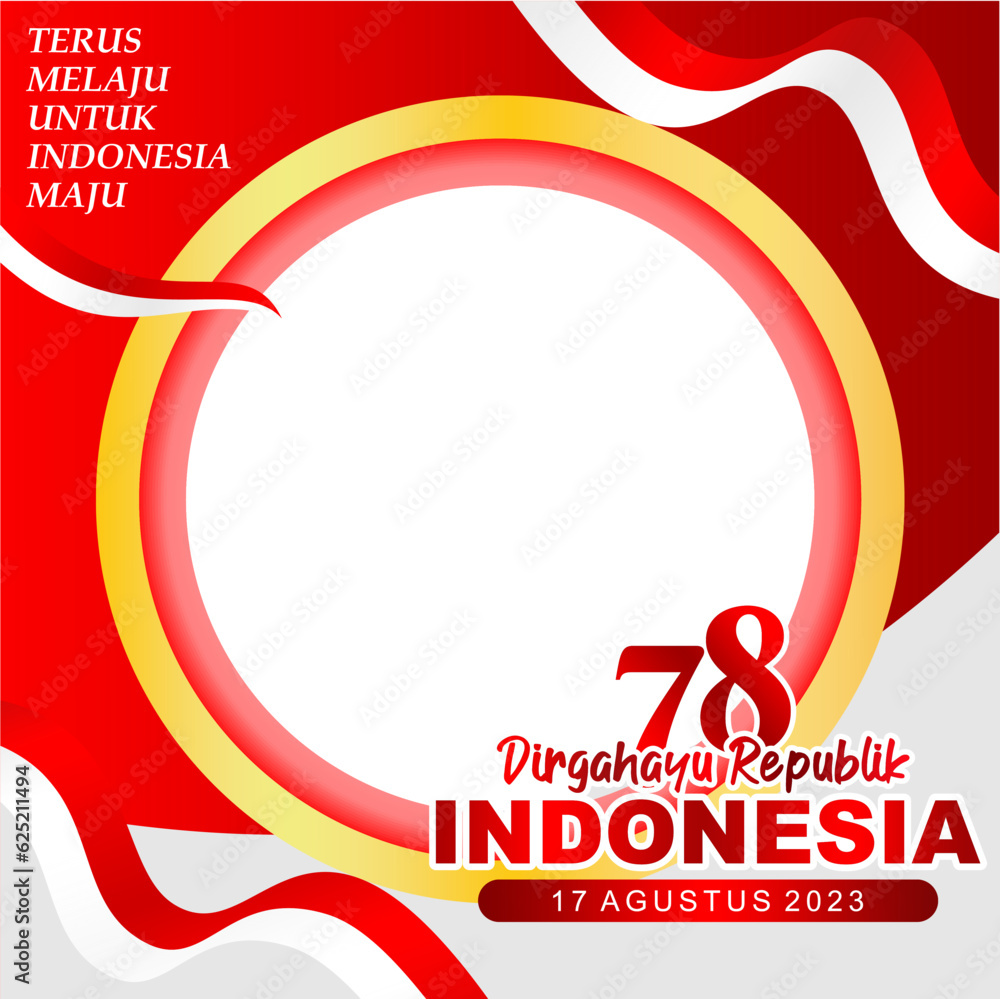 Twibbon 17 Agustus hari Kemerdekaan Indonesia template design ...