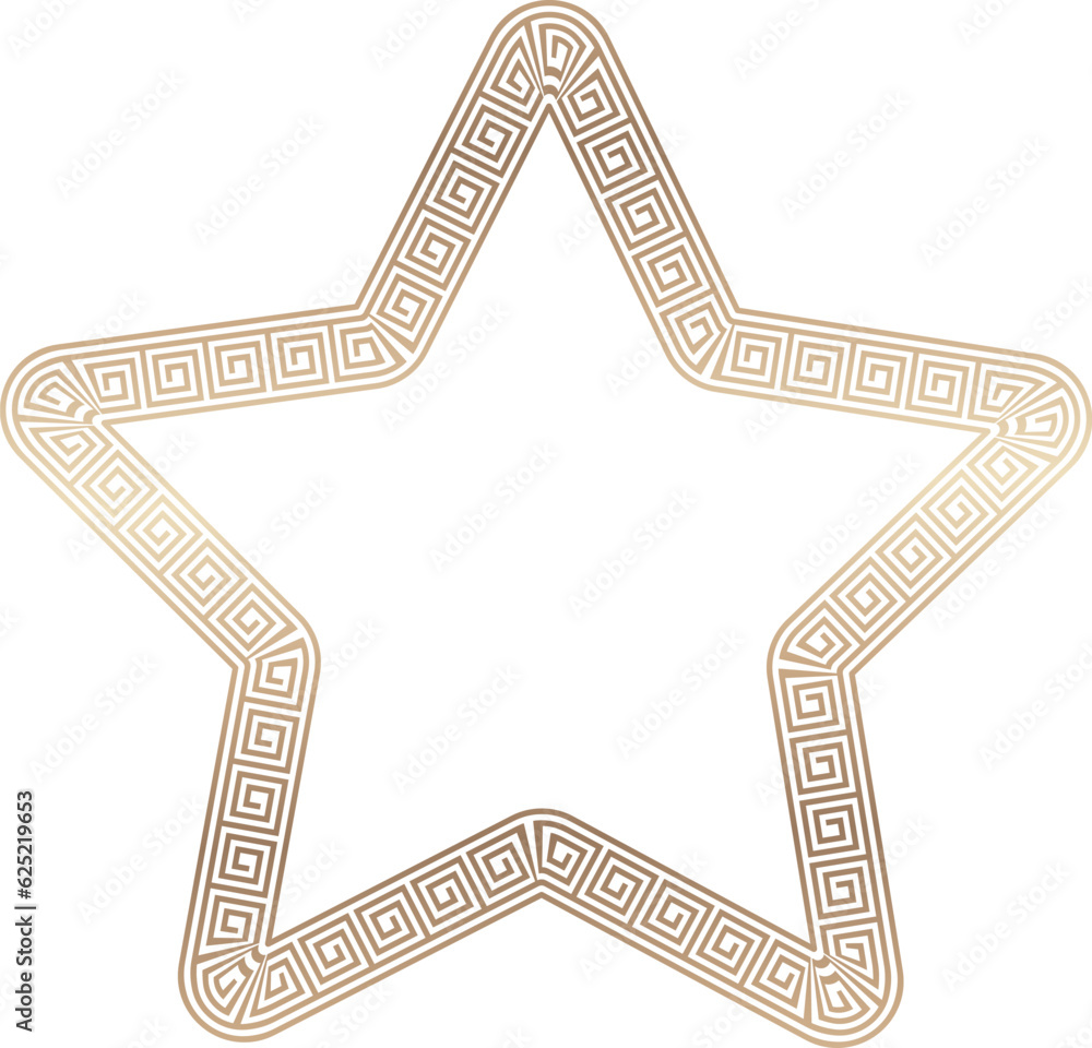 Star meander frame Greek key pattern Greek meander pattern ornamental ...