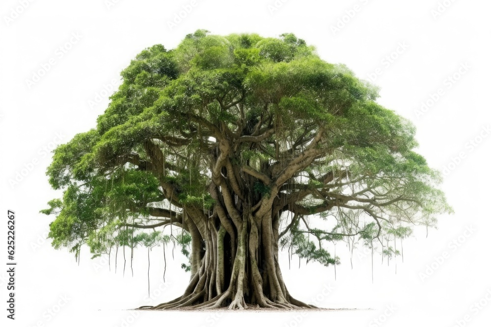 Big banyan tree isolate on white background Stock Photo | Adobe Stock