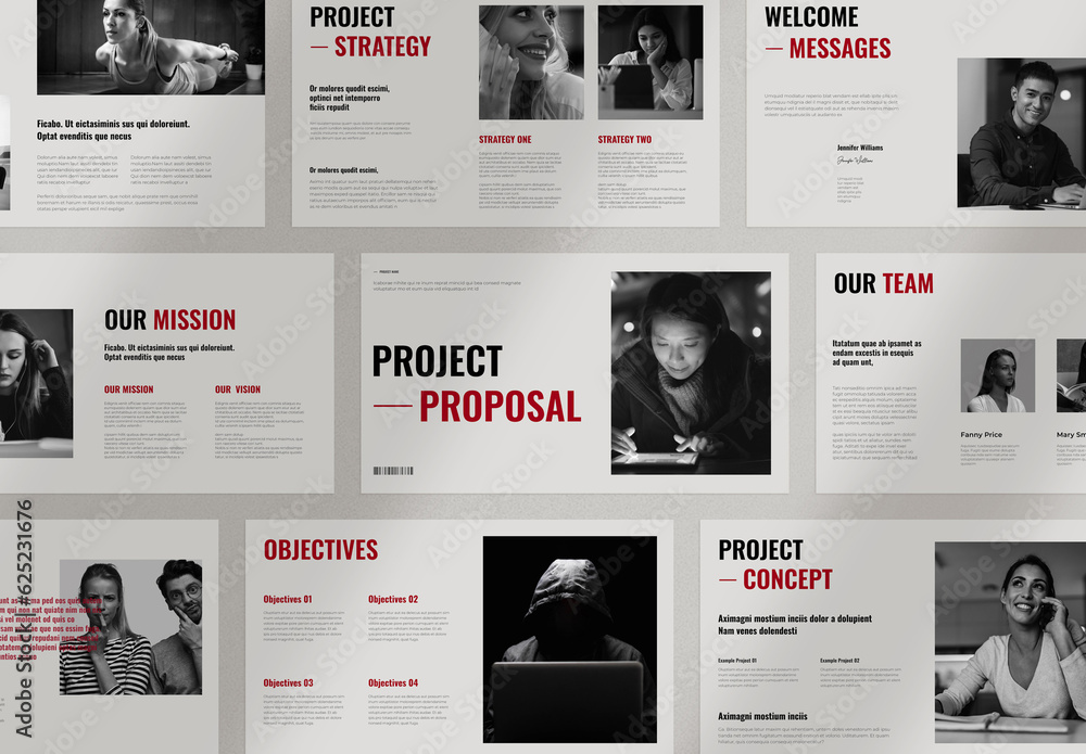 Project Proposal Presentation Template Stock Template | Adobe Stock
