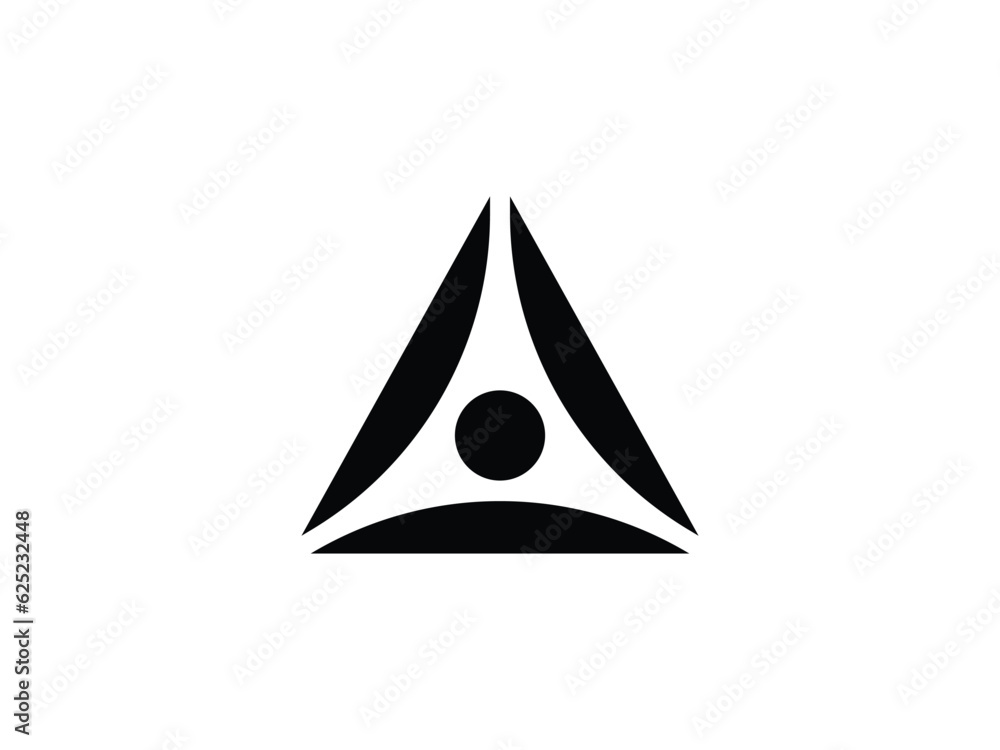 alpha triangle letter A logo design Stock Vector | Adobe Stock