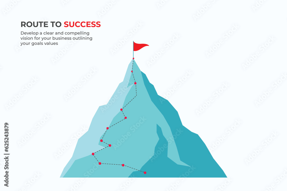 Route to the top of mountain: Concept of Goal, Mission, Vision, Career ...