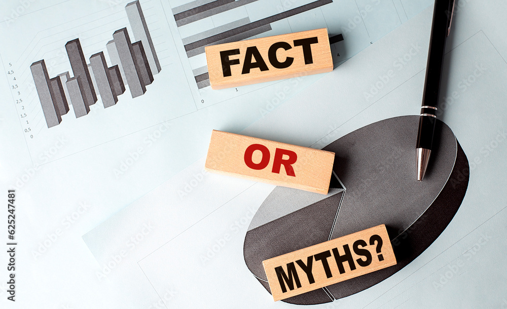 FACT OR MYTHS text on wooden block on chart background Stock Photo ...