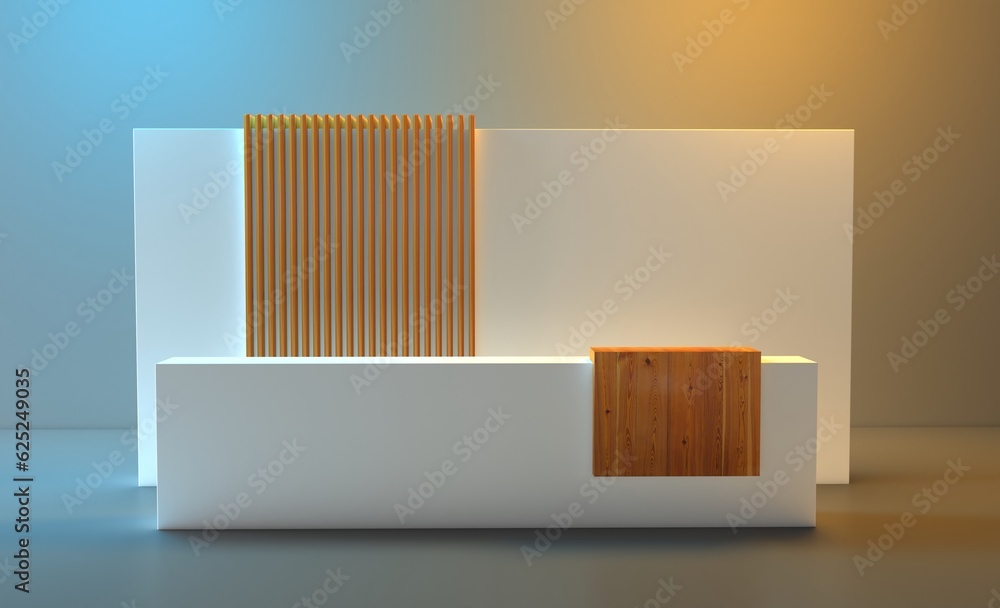 Welcome desk. Info desk, counter, event area, welcome counter mockup ...