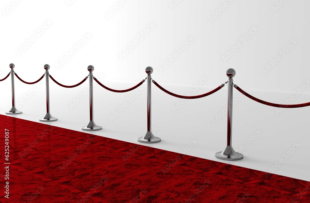 Retractable belt rack. Portable tape barrier. Red carpet with red ropes ...