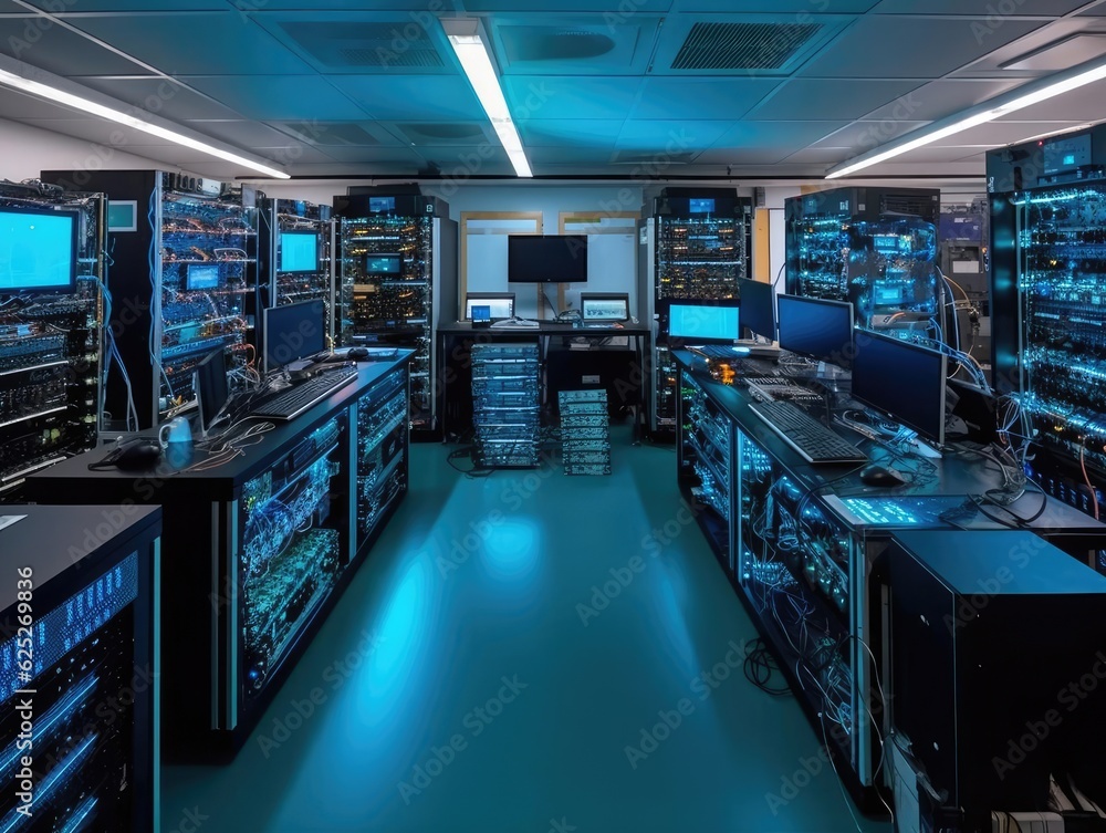 The AI-powered machine learning laboratory boasts a futuristic design ...