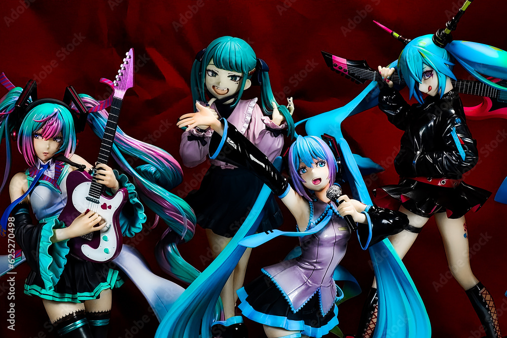 OSAKA,JAPAN - June 7, 2023 : Display of HATSUNE MIKU Figure from the ...