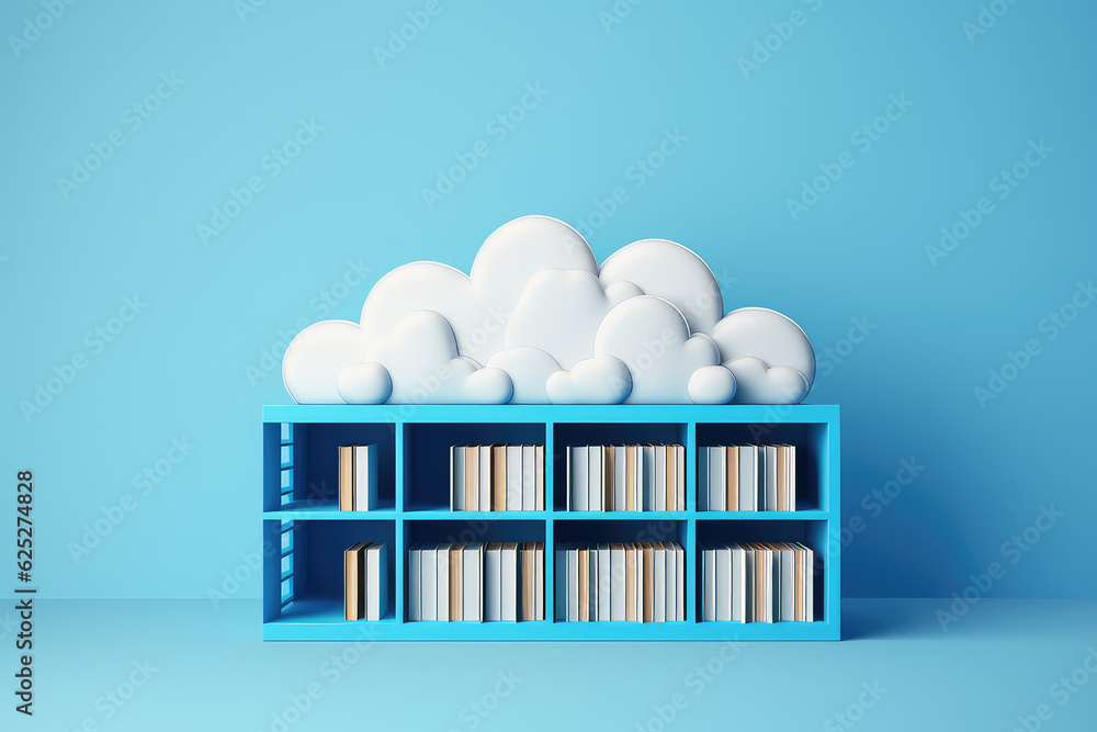 The cloud closet. Creative minimal concept of cloud storage, cloud ...