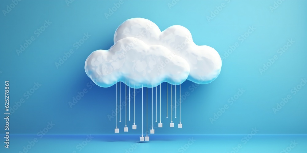 Cloud computing technology concept background with AI and generative AI ...