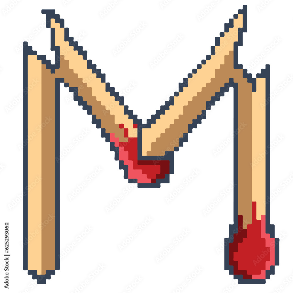 alfabeth and numbers of matchstick font design in vector illustration ...