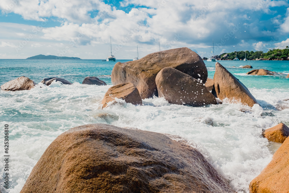 Beautifully shaped granite boulders and a perfect white sand. Most ...