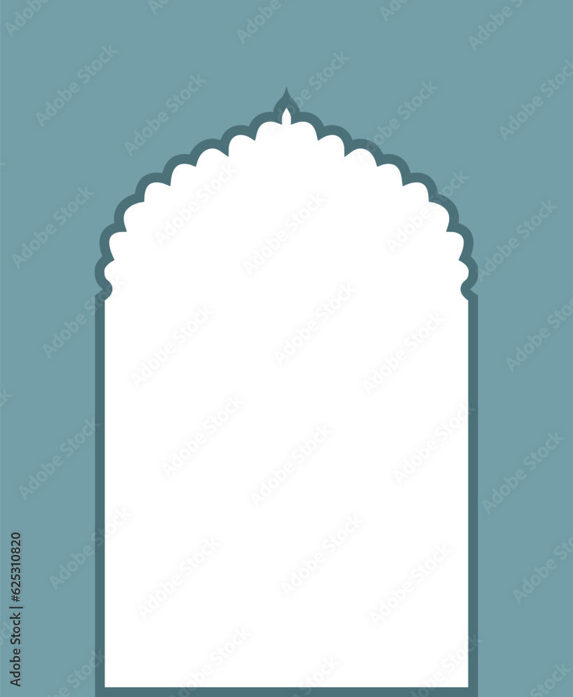 Traditional Islamic arches. Architectural type of arches shapes window ...