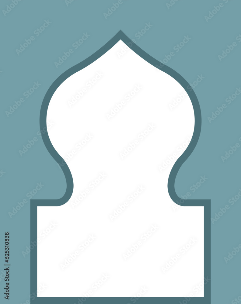 Traditional Islamic arches. Architectural type of arches shapes window ...