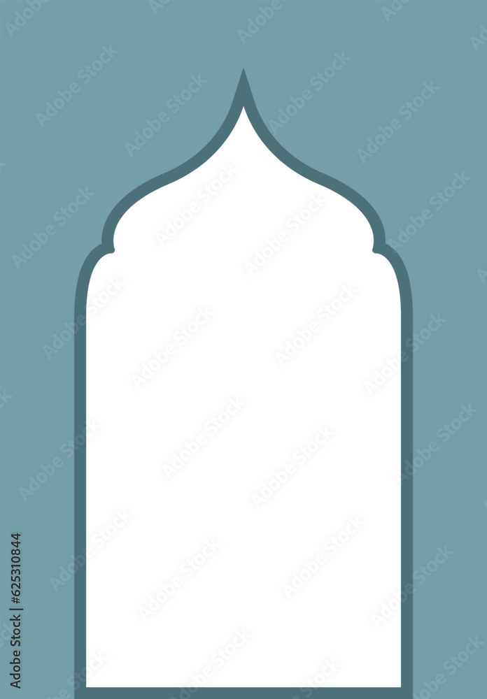 Traditional Islamic arches. Architectural type of arches shapes window ...