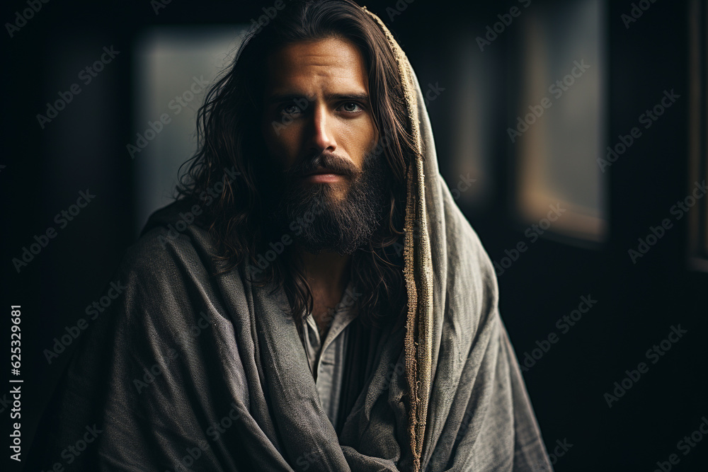 Portrait of Jesus Christ, savior of mankind, son of god, god, bible ...