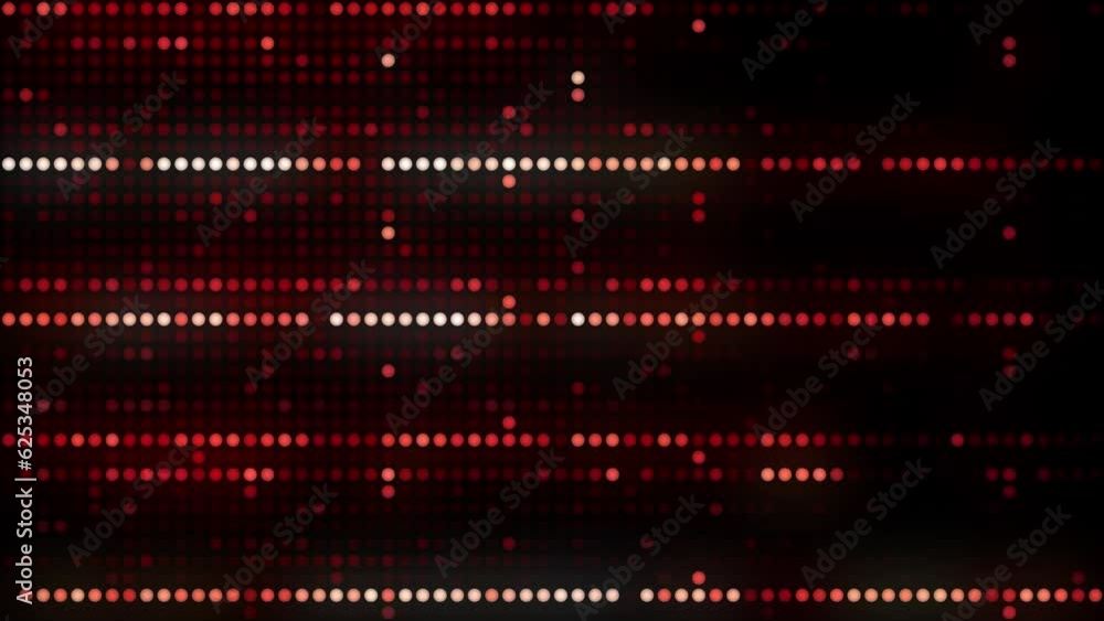 moving red dots in black background. Small circles flickering in black ...