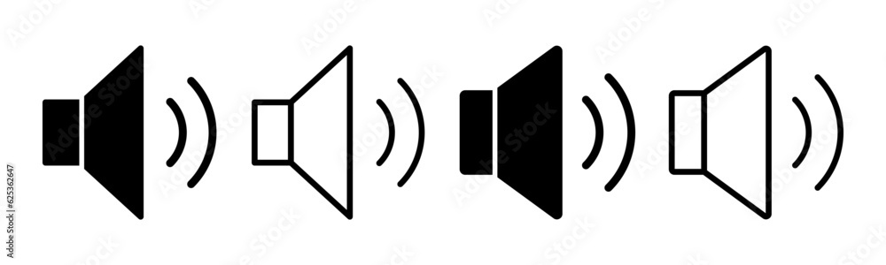 Speaker icon set illustration. volume sign and symbol. loudspeaker icon ...