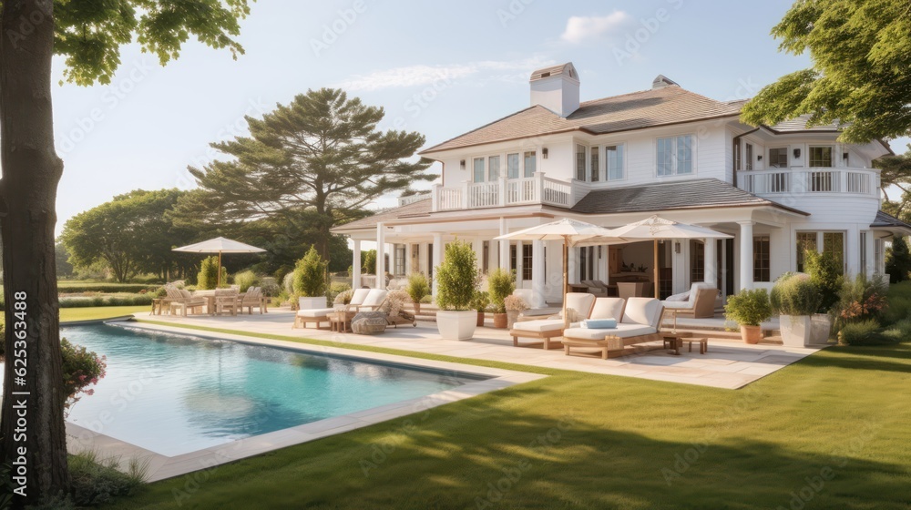 Mediterranean inspired villa with a sprawling garden and a private ...