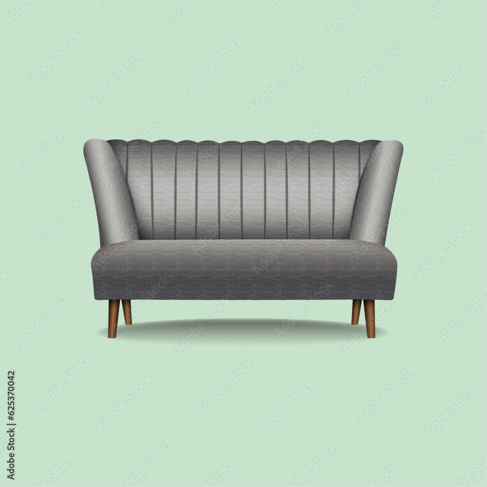 sofa furniture, appliances, and decoration. Editable stroke. Outline ...