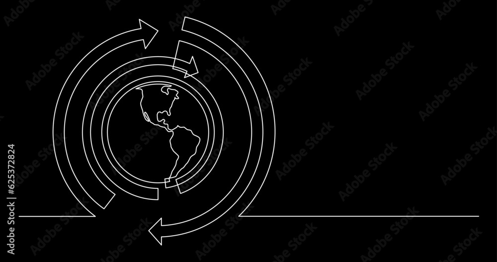 continuous line drawing vector illustration with FULLY EDITABLE STROKE ...