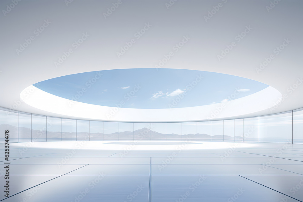 White minimal architecture building background empty wide space for ...