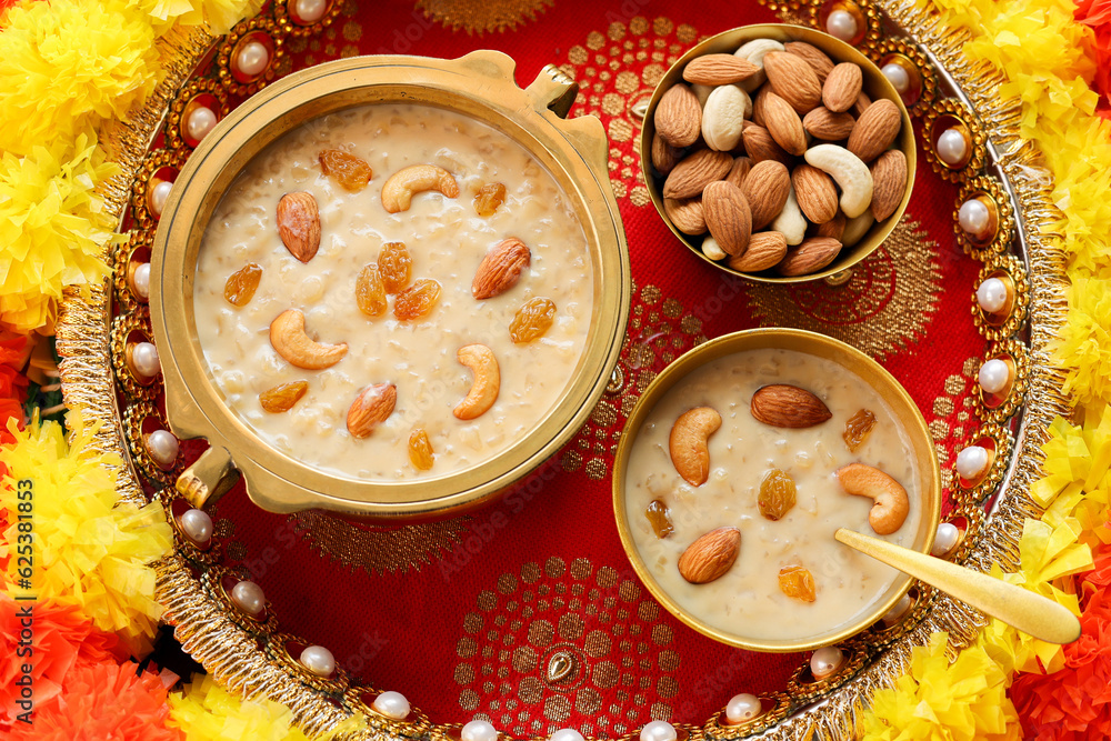 Rice Kheer Indian Sweet Payesh. Kerala Onam Payasam Palada Phirni ...