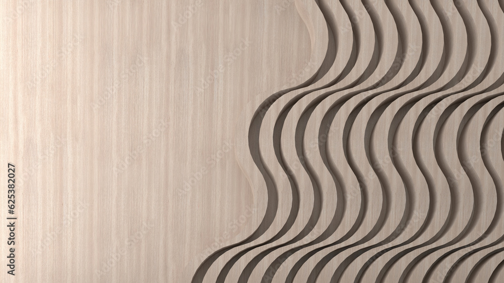 Curve shape pattern wall. Background. Light wood texture. Stock ...