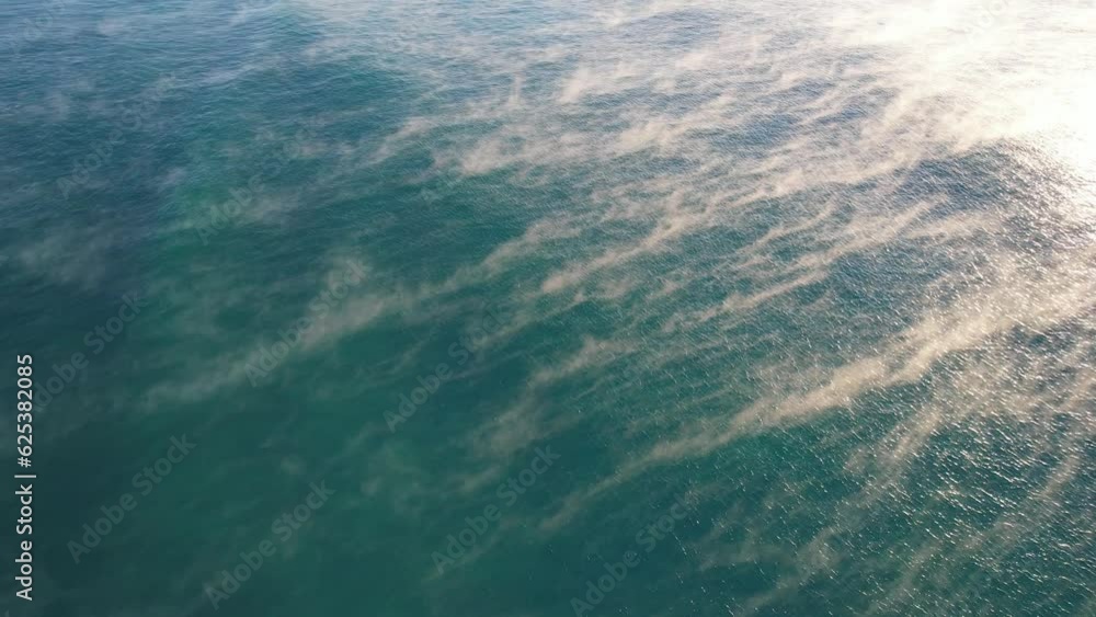 Sea Fog Rising Over Blue Waters In Coolum Beach During Sunrise In QLD ...