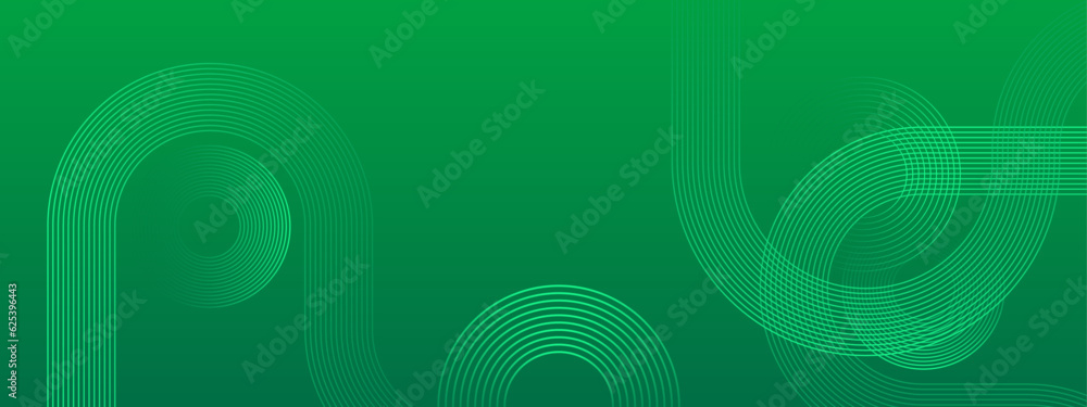 Abstract shiny green wave on dark background. Modern flowing wave ...