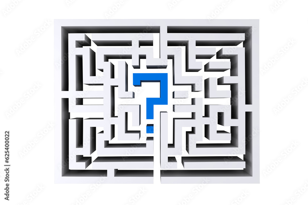 Digital png illustration of question mark and maze on transparent ...