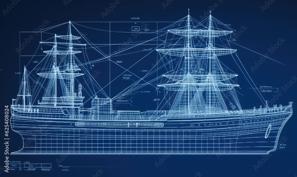 The technical drawing provides a visual representation of the ship's ...