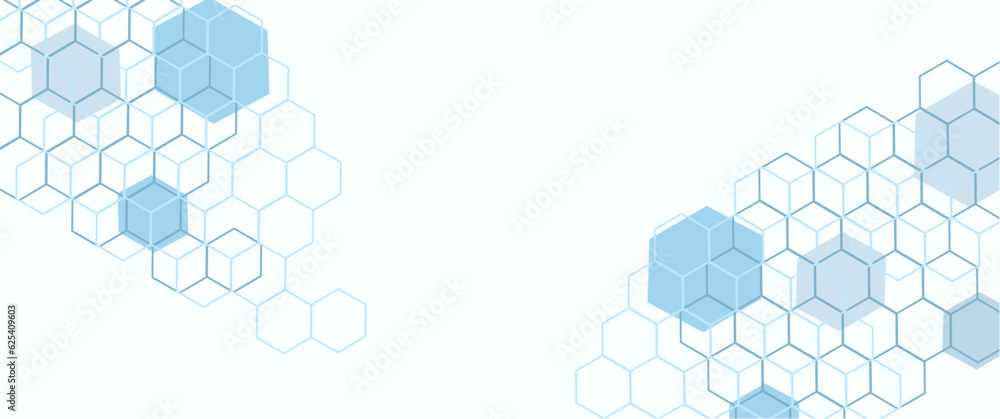 hexagon chemical pattern vector design concept with dots and shape ...