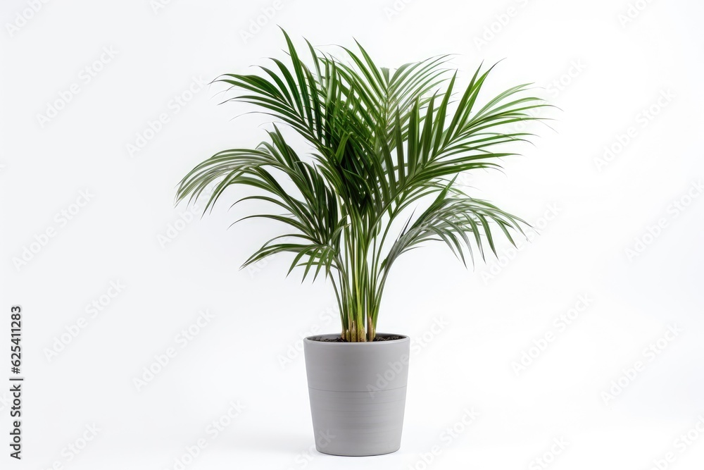 The Kentia Palm Tree is depicted in grey color, placed in pots, and ...