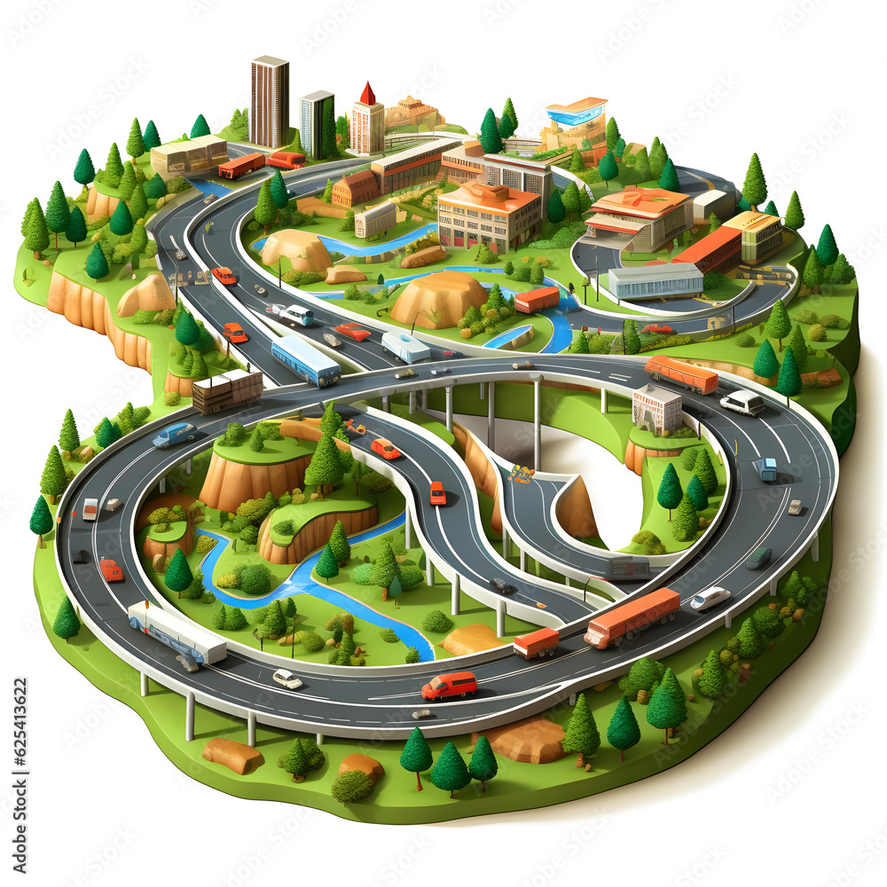 Clipart of civil engineers conducting a traffic simulation for a new ...