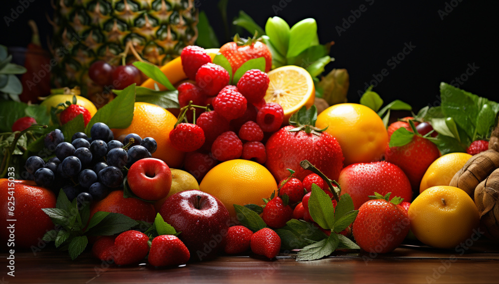 Fresh fruits assorted fruits colorful background.Vitamins natural ...