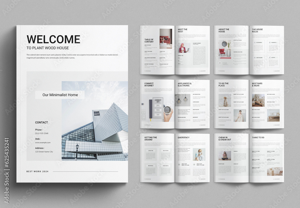 Welcome Book Template Magazine Layout Stock Template | Adobe Stock