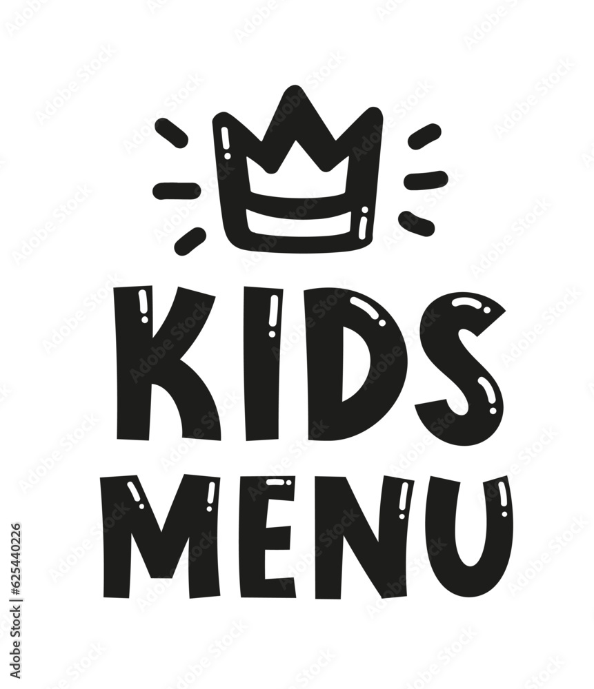 Vecteur Stock Kids menu. Logo for banner, flyer, poster design. Meal ...