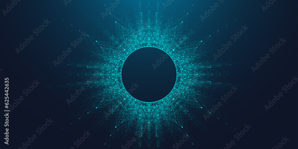 Quantum computing concept. Deep learning artificial intelligence. Big ...