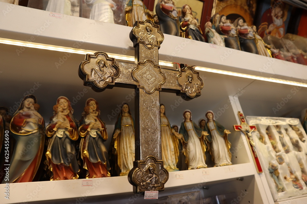 Religious Christian Cross souvenirs Gold and Silver Orthodox Icons like ...