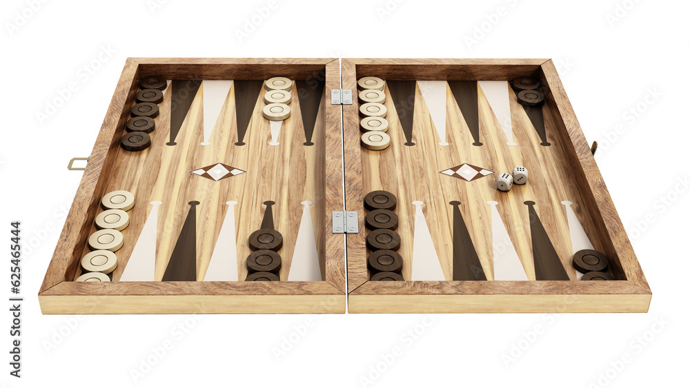 Poster Backgammon isolated on transparent background. 3D illustration ...