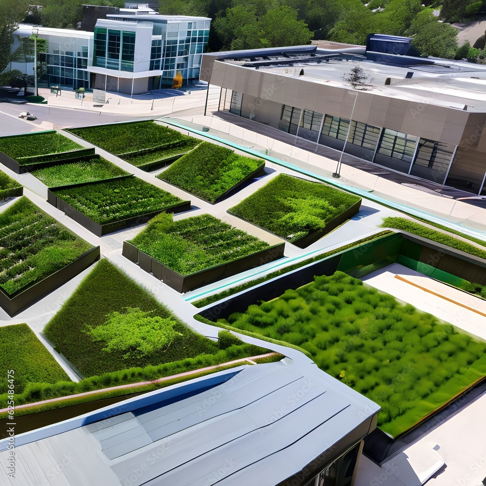 252 A sustainable urban park with green rooftops, rainwater harvesting ...