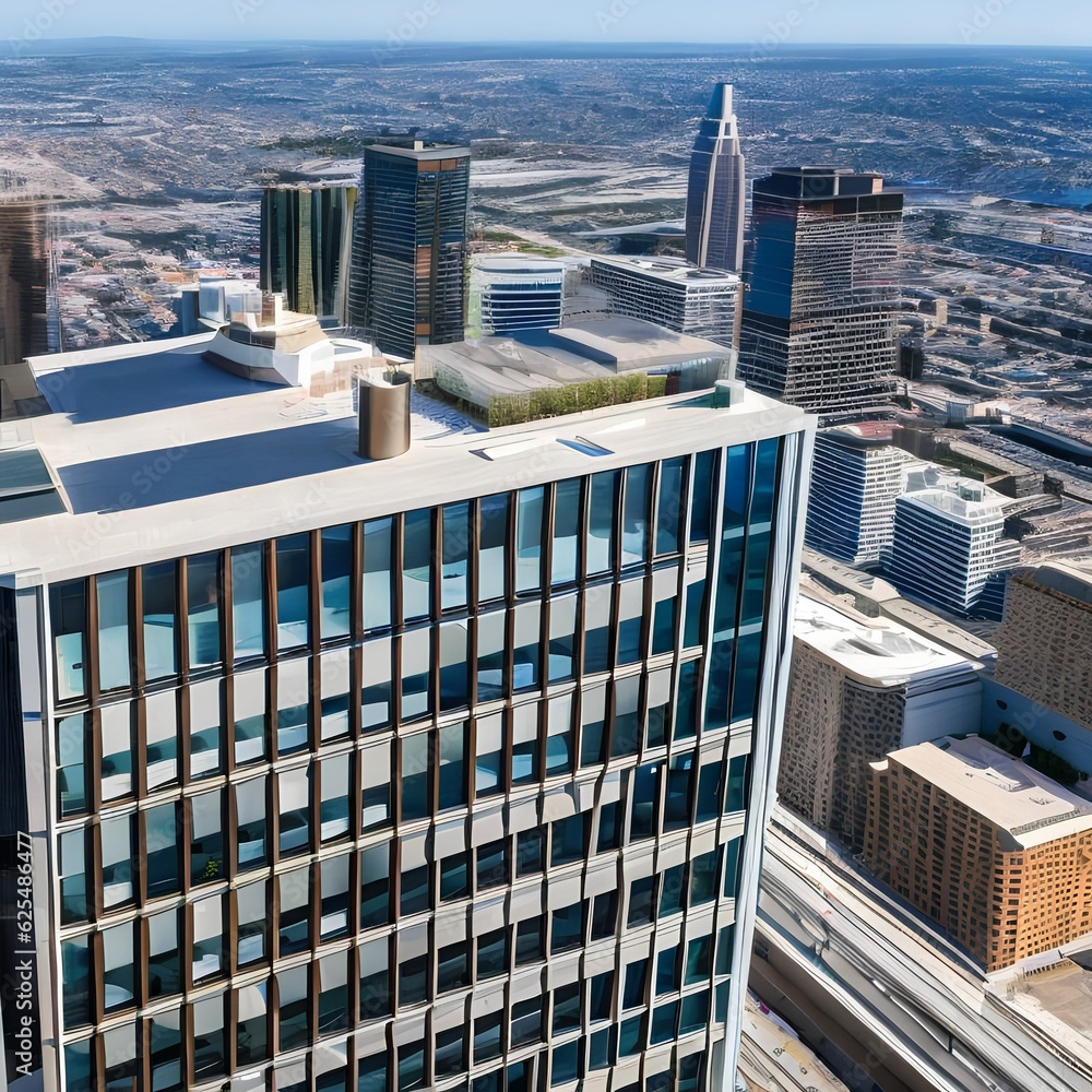 331 A sleek and modern office tower with innovative workspace designs ...